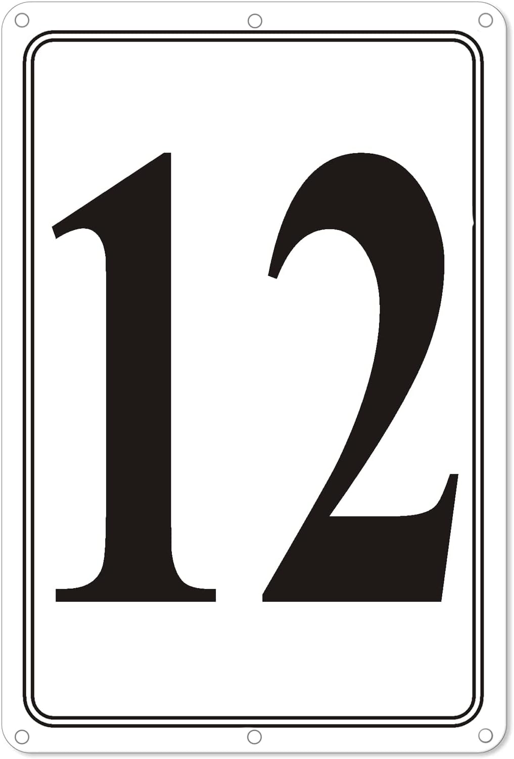 Amazon.com : Premium Aluminum Number Signs 12-12" X 8" Numbered Signs ...