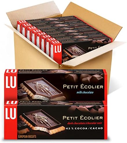 Amazon.com: Lu Petit Ecolier European Dark Chocolate Biscuit Cookies ...
