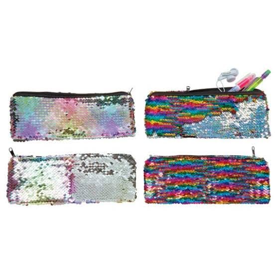 Snapwish Pack of 4 Colourful Sequence Pouch Glitter Makeup Cosmetic Bag ...