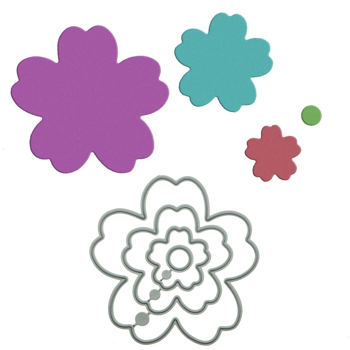 5 Petal Flower Stencil