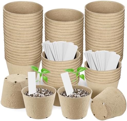 Amazon.com: Burpee Biodegradable 4.5" Round Natural Fiber, 10 pots ...