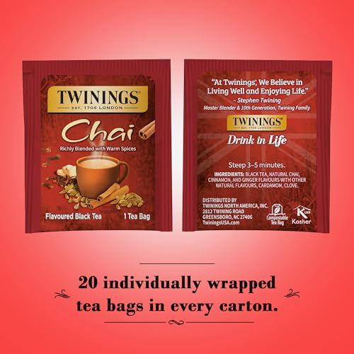 Snapklik.com : Twinings Chai Tea, Caffeinated Black Tea Naturally Flavored