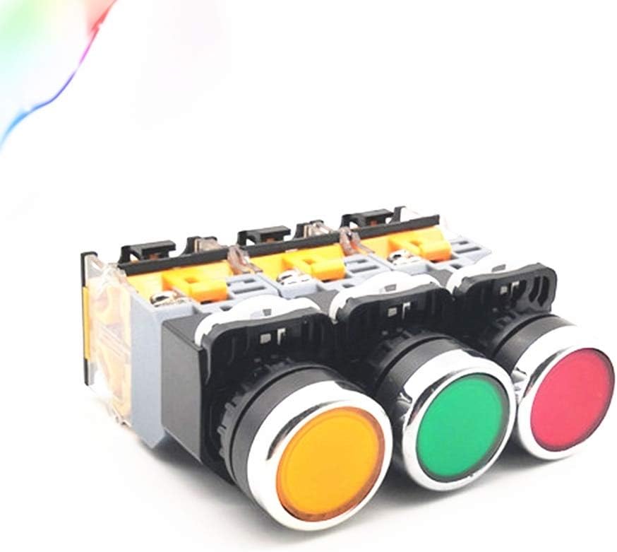 LA38-11D/203 Quality Sliver Contact Push Button Switch with Light On ...
