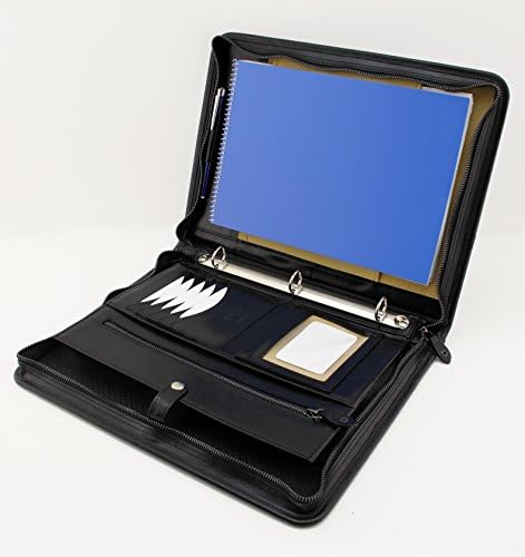 Amazon.com : Noda Executive Leather Padfolio 3 Ring Binder Professional ...