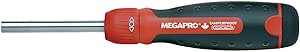 Mega Pro - 211R2CTPRD-B - MEGAPRO Multi-Bit Screwdriver: #10/#12/1/8 in ...