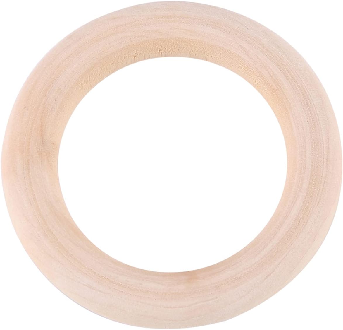 Amazon.com: 50pcs Wood Rings Circle Unfinished Wooden Round Rings Wood ...
