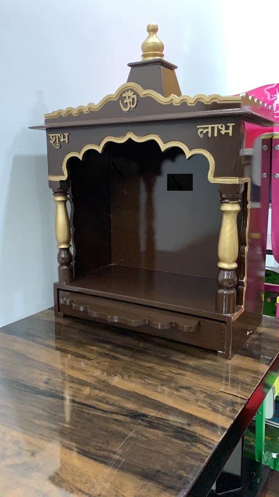 Buy Furniture Plus Wooden Home Temple/Home mandir/god Stand for Home ...