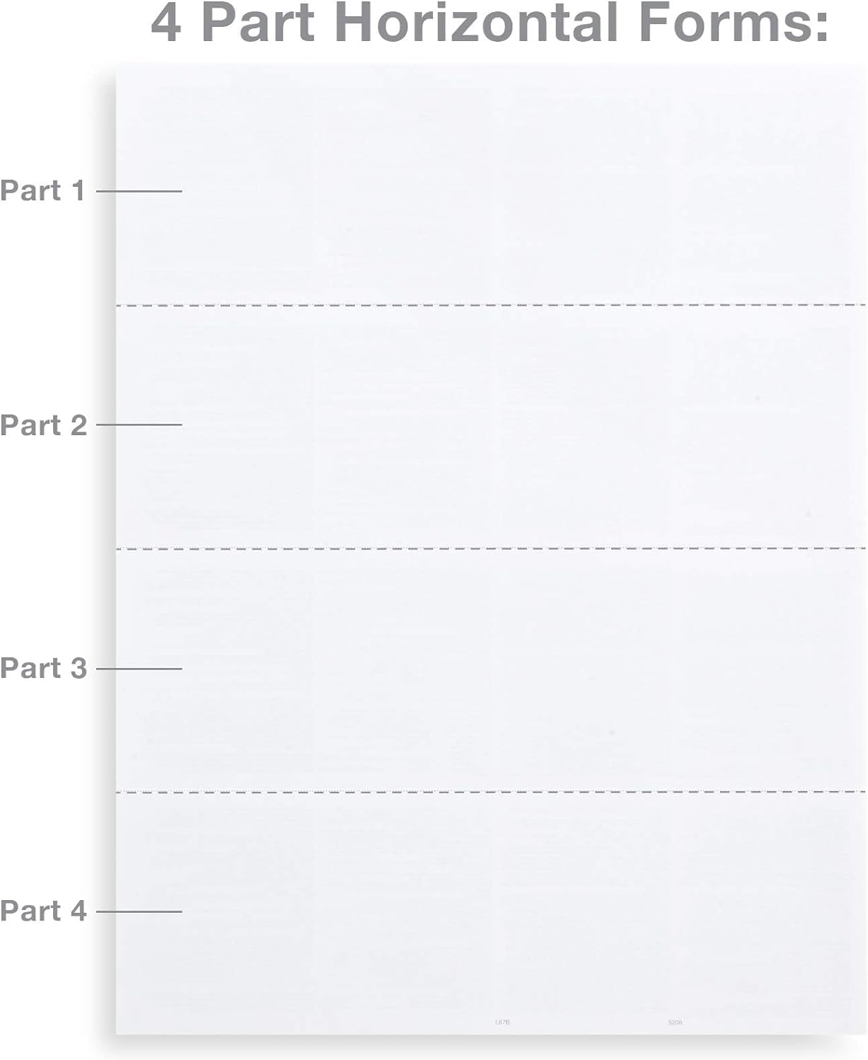 Snapklik.com : W2 4-Up Horizontal Format Blank, Laser Tax Forms Set