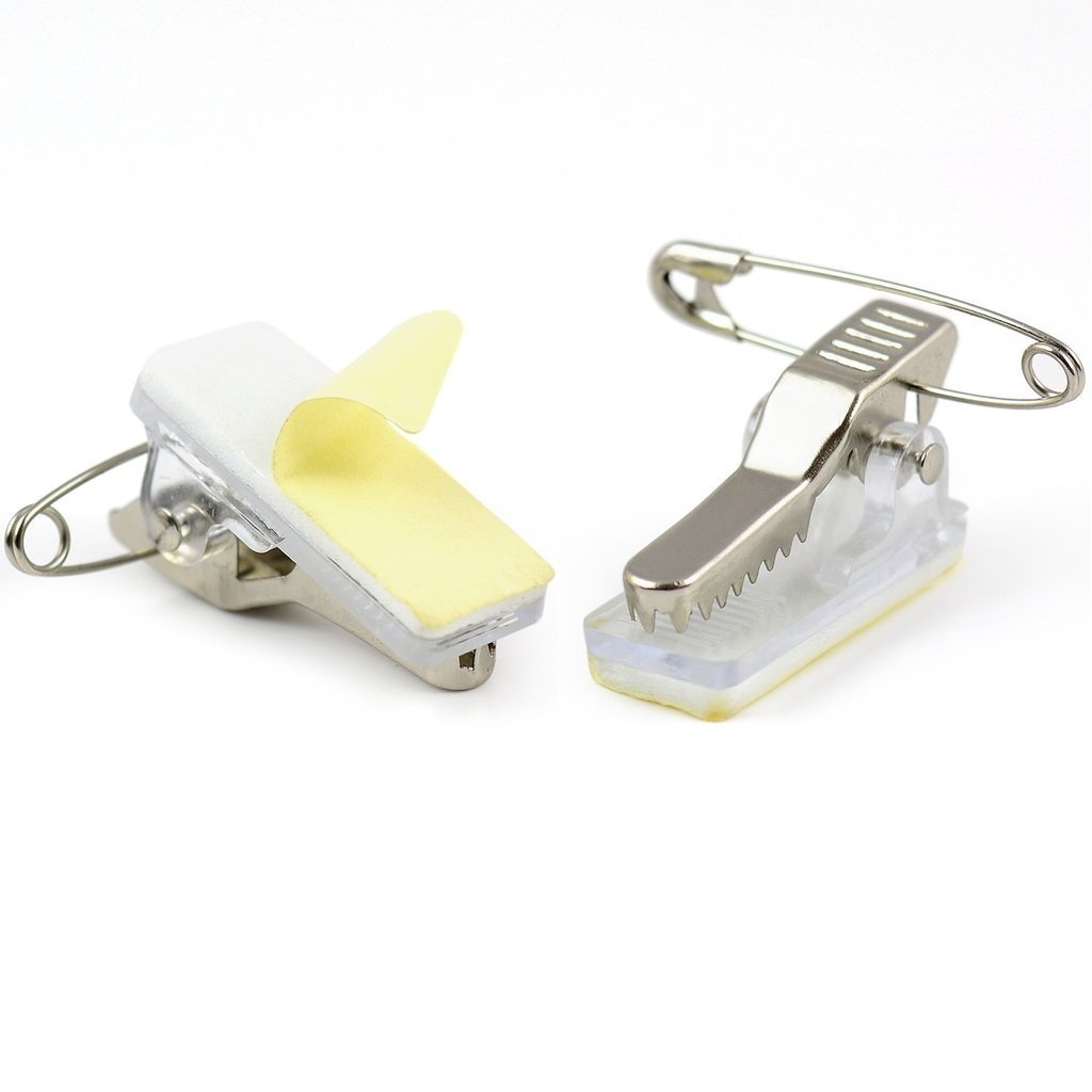 CKB Ltd® Pack of 100 SELF-Adhesive ID Clips with Crocodile Clip and ...