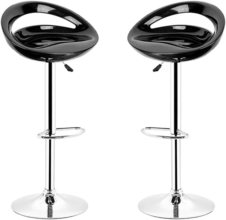 Amazon.com: MEILLEUREVIE Bar Stools Set of 2, ABS Plastic Seat Moon ...