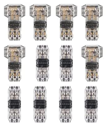 HUAZIZ Pack of 12 T/H Connectors Low Voltage T/H Tap Cable Connector 2 ...