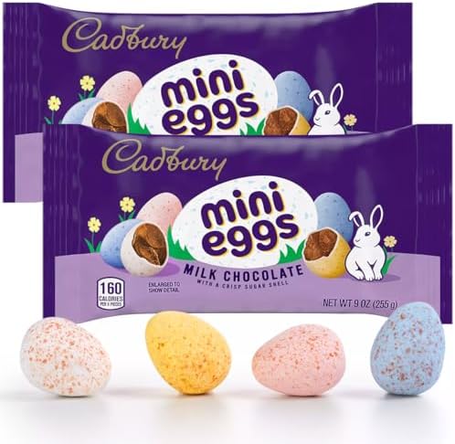 Amazon.com : CADBURY MINI EGGS Milk Chocolate, Easter Candy Bag, 16 oz ...