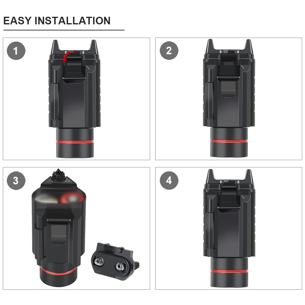 Snapklik.com : Feyachi LF-38 Red Laser Flashlight Combo 500 Lumen ...