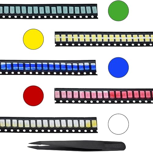 Snapklik.com : DAOKAI SMD LED Diodes 5 Types Colors 5730 Red Yellow ...