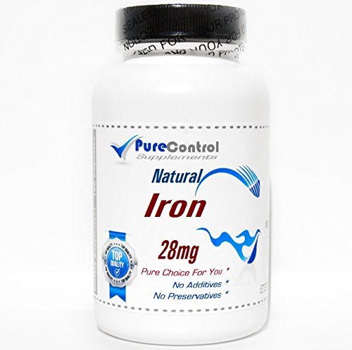Amazon.com: Natural Iron 28mg // 200 Capsules // Pure // by PureControl ...