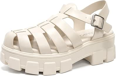 Amazon.com | Colgo Womens Platform Wedge Sandals Chunky Block Heeled ...