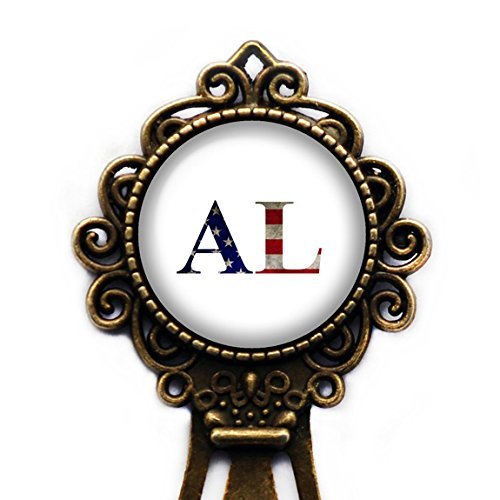 Amazon.com: United States State Initials Flag Alabama AL Bronze ...
