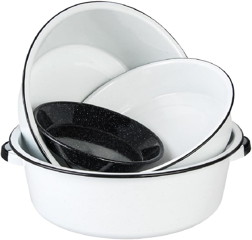 Amazon.com: Granite Ware Stackable, Multi Use Bowls - Enameled Steel ...