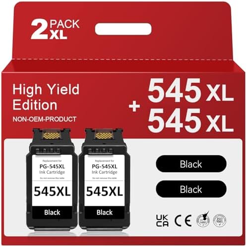 INKYEAH 545 Black Ink Cartridges XL, PG-545 Black Ink Replacement for ...