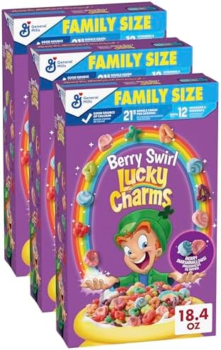 Amazon.com : Lucky Charms Berry Swirl Breakfast Cereal with ...