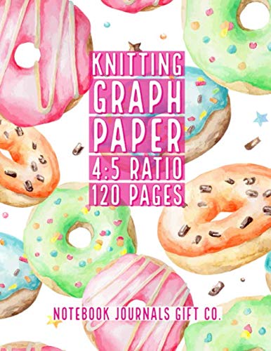 Knitting Graph Paper 4:5 Ratio 120 Pages: Notebooks For Knitters, Cute ...
