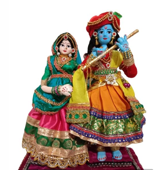 Buy Lord Krishna with Radha in Cotten Soft Toy Multicolour Online at ...