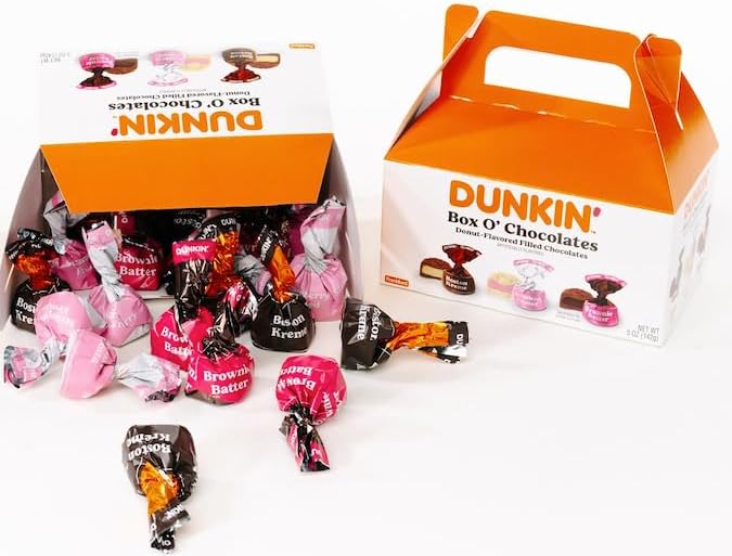 Amazon.com : Dunkin' Box O Chocolates Individually Wrapped Donut ...