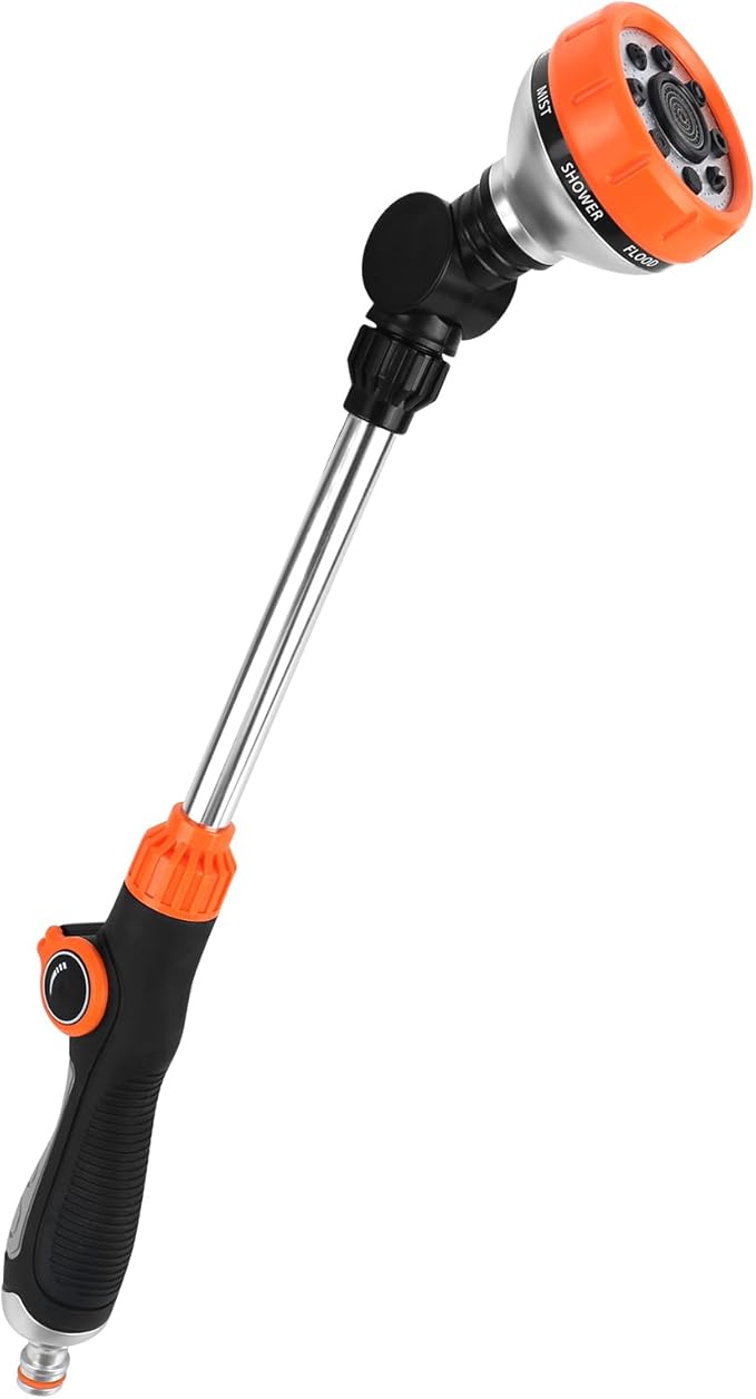 Watering Lance, Extended Hose Pipe Spray Gun with 8 Modes Extended ...