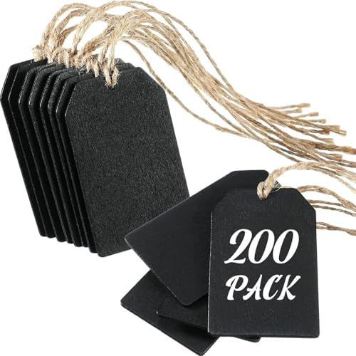 Amazon.com : Boao 200 Pieces Mini Chalkboard Tags Bulk 2"x3.1" Wood ...