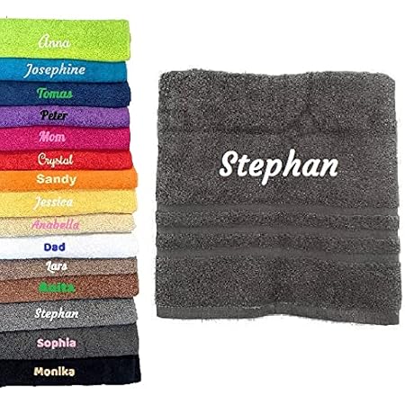 Personalised Towel Name Embroidered Name Bath Towel Name Hand Towel ...