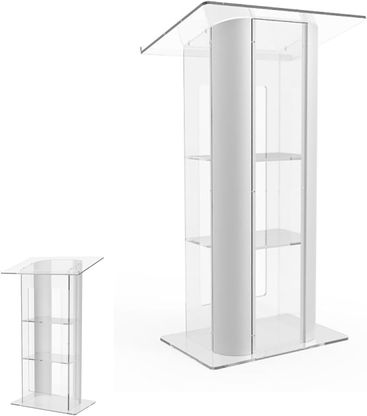 Amazon.com : Church Podium Acrylic Clear Podium Stand with Storage ...