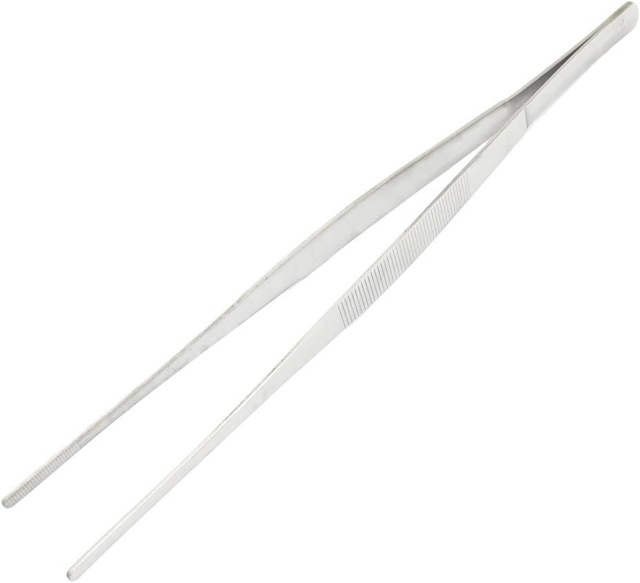 uxcell Straight Point Tip Metal Nonmagnetic Long Tweezer 30cm ...