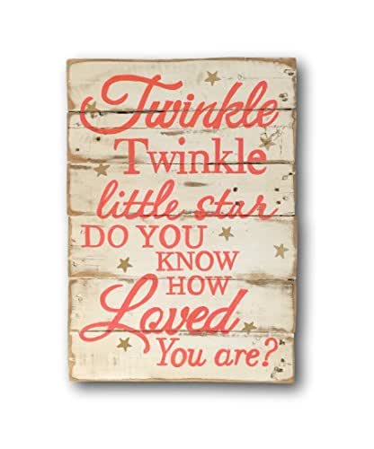 Amazon.com: Twinkle Twinkle Little Star Sign/Nursery Wall Art : Home ...