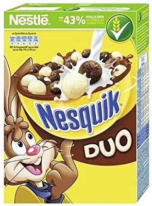 Nestlé Cereali Nesquik Duo Cioccolato Cereals Whole Grains Chocolate ...