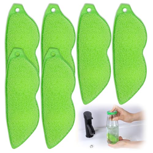 6 Pcs Magic Beans Bottle Cleaner Sponge Reusable Bean Shape Water ...