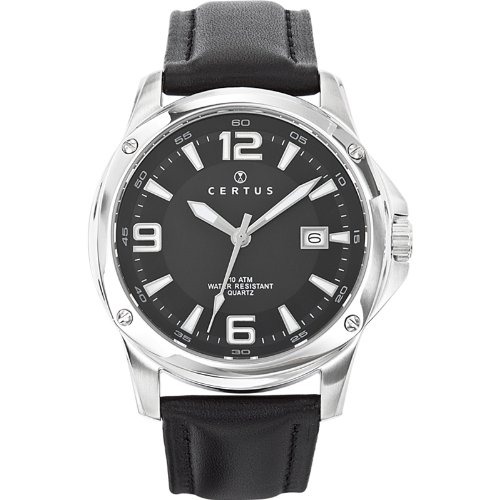 Certus Men's Paris 610937 Round Dial Date Watch Black : Amazon.in: Fashion