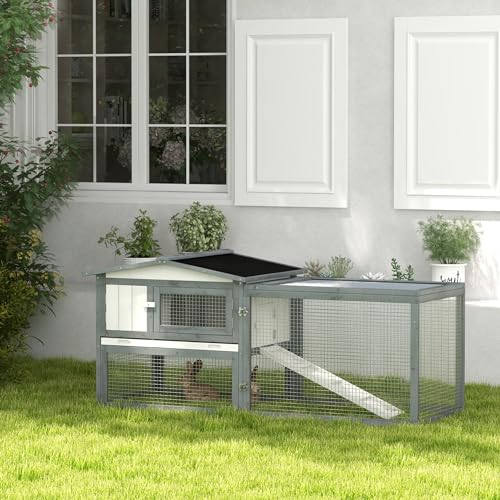 Snapklik.com : NicBex Rabbit Hutch Indoor & Outdoor Wooden Rabbit House ...