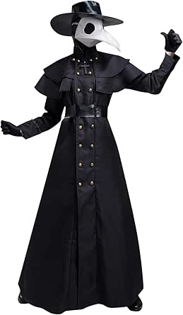 Amazon.com: Adult Doctor Crow Costume Set Medieval Halloween Cosplay ...