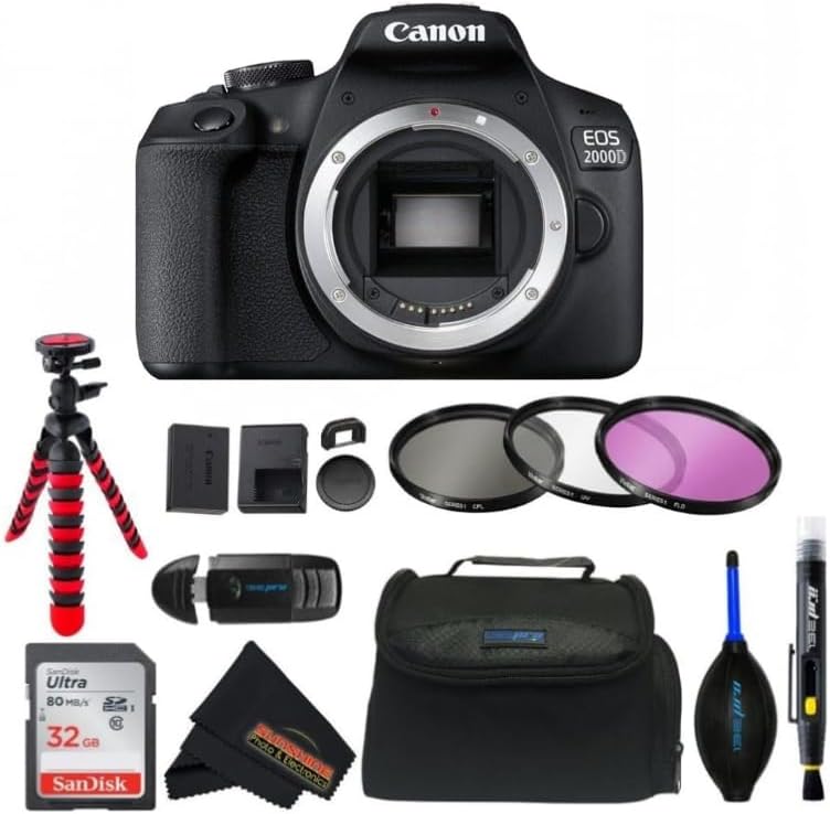 Amazon.com : Canon EOS 2000D (Rebel T7) DSLR Camera Body Only ...