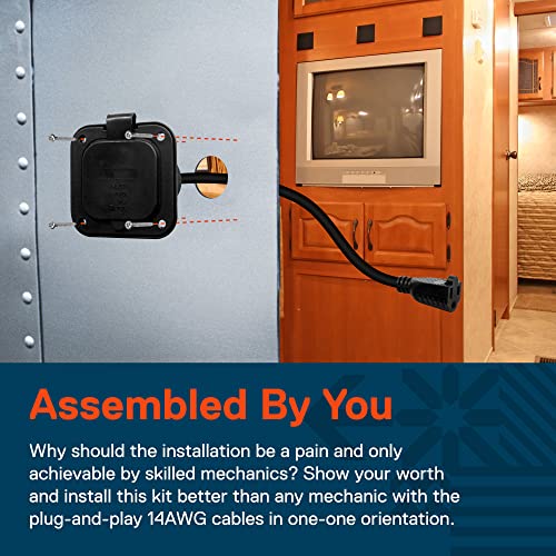 Snapklik.com : True MODS 15A AC Port Plug Flanged Inlet Socket Shore ...