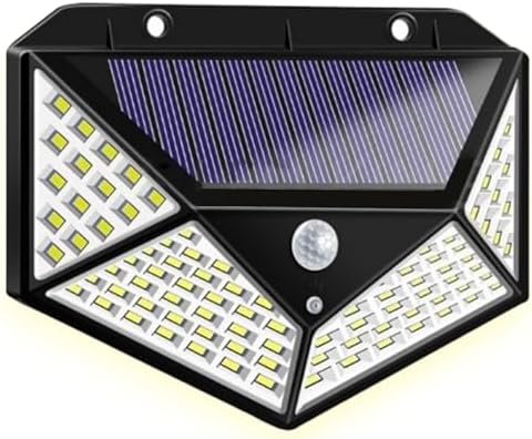 GLUN® Solar Rechargable Light Outdoor 100 LEDs Solar Motion Sensor ...