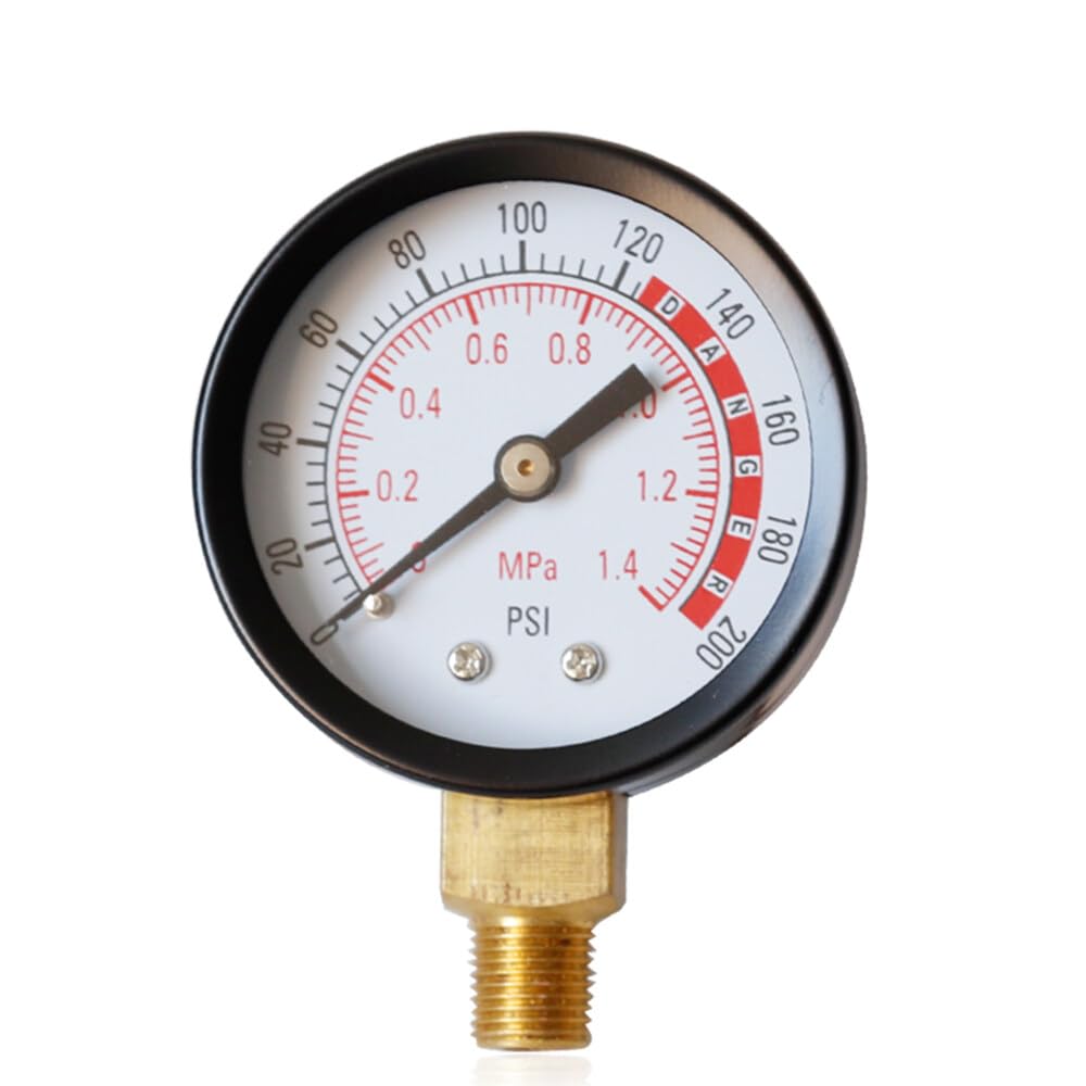 Buy 2" Dial Hydraulic id Pressure Gauge Meter Double Scale 18" NPT 0-1 ...
