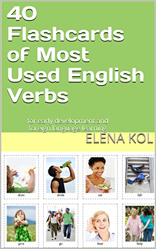 40 Flashcards of Most Used English Verbs: for early development and ...