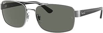 Ray-Ban RB3687 Sunglasses Bundle: RB 3687 004/58 Gunmetal Green Polar ...