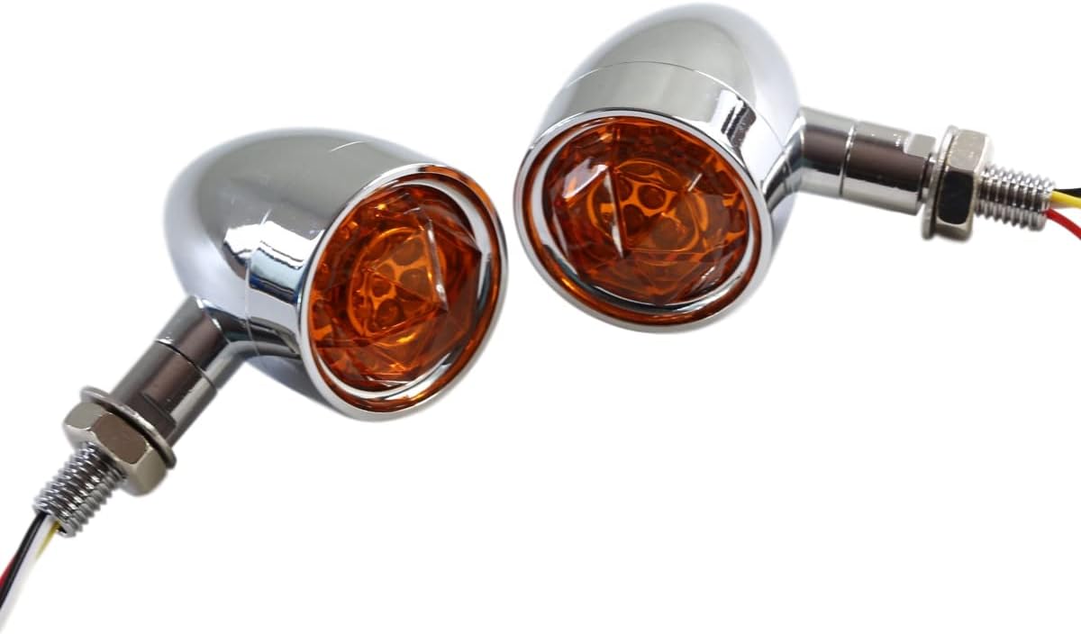 Amazon.com: FATECIM Custom 2Pcs Motorcycle LED Turn Signal Lights with ...