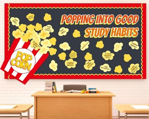 Amazon.com: AsodSway Back to School 113P Popcorn Bulletin Board Cutouts ...