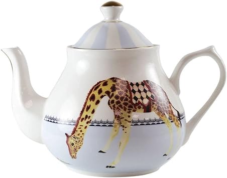 Amazon.com | Yvonne Ellen Carnival Giraffe Vintage Style Teapot, Bone ...