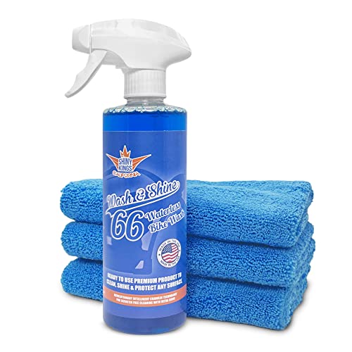 Motorcycle Cleaner Wash&Shine 66 | WATERLESS Motorcycle Wash with Ultra ...