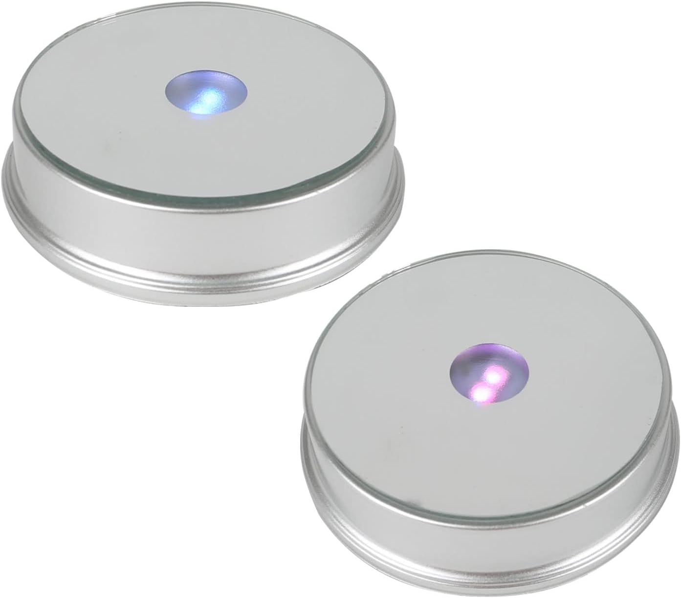luolety LED Display Base, Round Colorful LED Light Dispaly Base with ...