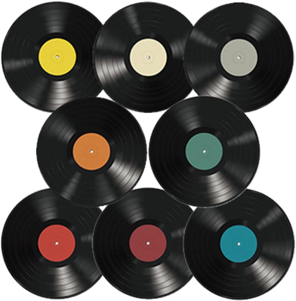 MAGICLULU 8Pcs Music Room Record Paper Stickers Wall Decorative ...